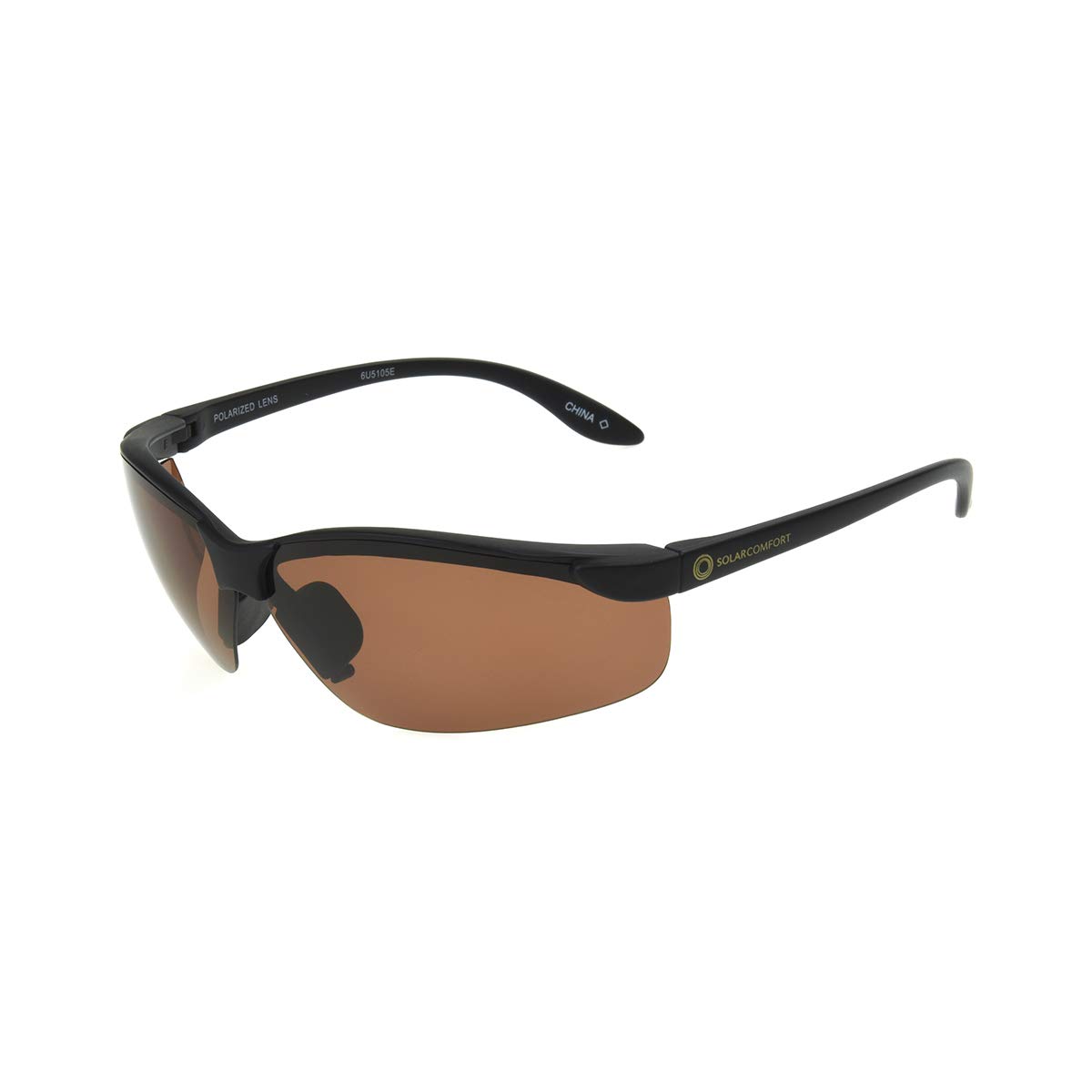 Dioptics unisex adult Solar Comfort-olympic Sport Sunglasses, Black/Amber, One Size US