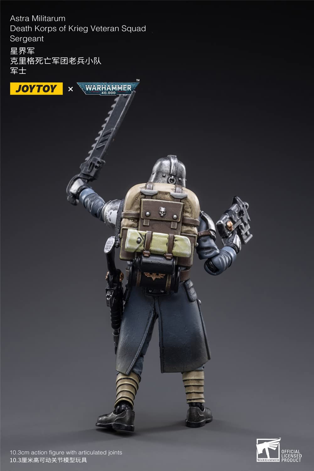 HiPlay JoyToy × Warhammer 40K Officially Licensed 1/18 Scale Science-Fiction Action Figures Full Set Series -Death Korps of Krieg Veteran Squad Sergeant