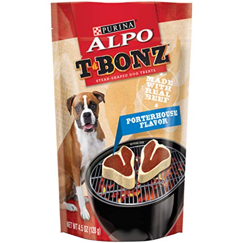 Purina ALPO Made in USA Facilities Dog Treats, TBonz Porterhouse Flavor - (5) 4.5 oz. Pouches