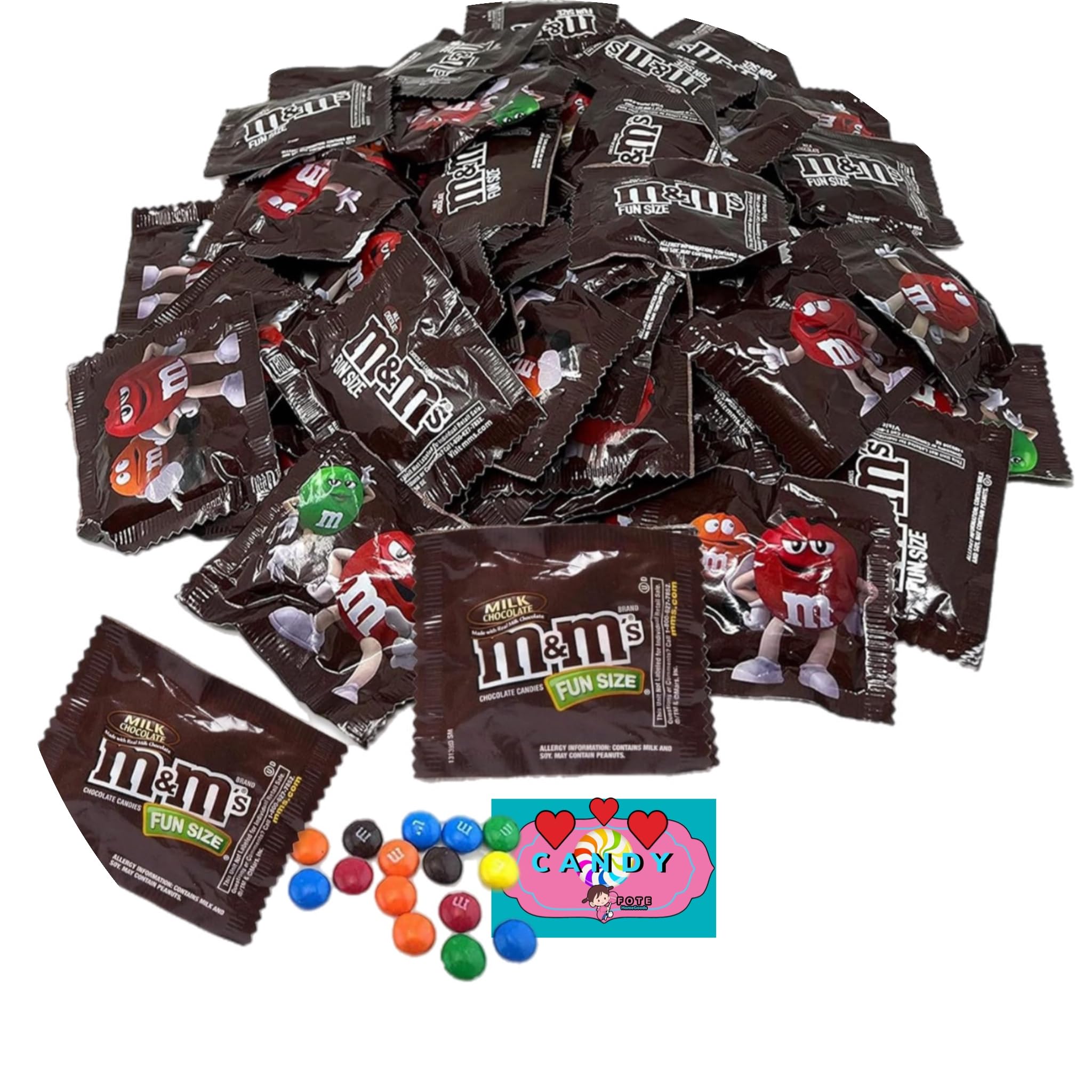 Easter Candy M&M'S Milk Chocolate Bulk Fun Size Classroom Exchange Snack Packs - Approx. 66 Party Bags - 2 Lbs - Bonus Fote Magenet