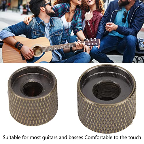 Guitar Volume Knob, Comfortable Feel Bronze Potentiometer Knob Compact Sturdy for Replacement