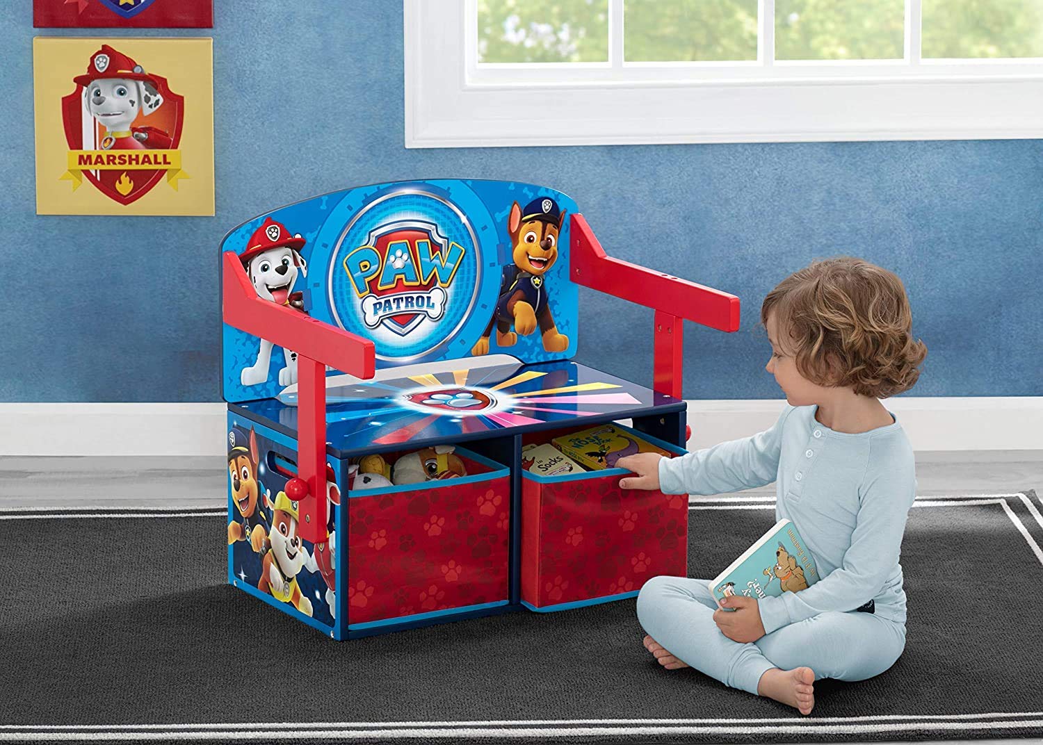 Delta Children Kids Convertible Activity Bench - Greenguard Gold Certified, Nick Jr. PAW Patrol