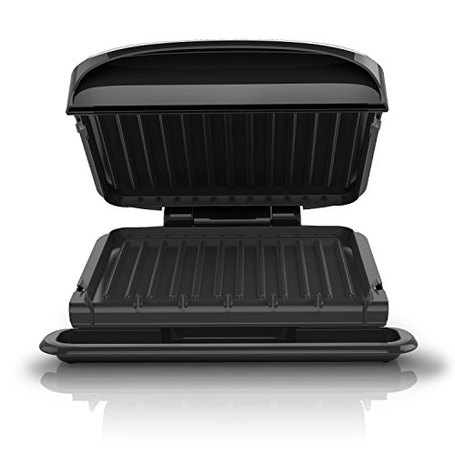 George Foreman 4-Serving Removable Plate Grill and Panini Press, Black, GRP360B