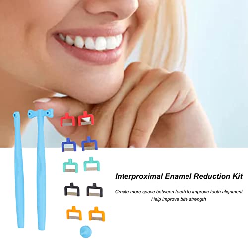 Interproximal Enamel Reduction Kit, Ergonomic Enamel Reduction Strip Professional Handle for Dental Hospital