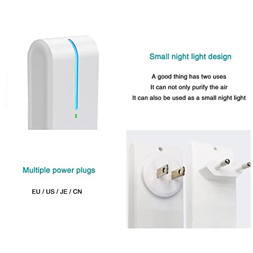 Mini Air Purifier Plug-in for Home,Portable Ionizer Air Purifier Suitable for Bedroom,Bedroom,Kitchen,Toilet,Pet Room,Small Room Gift