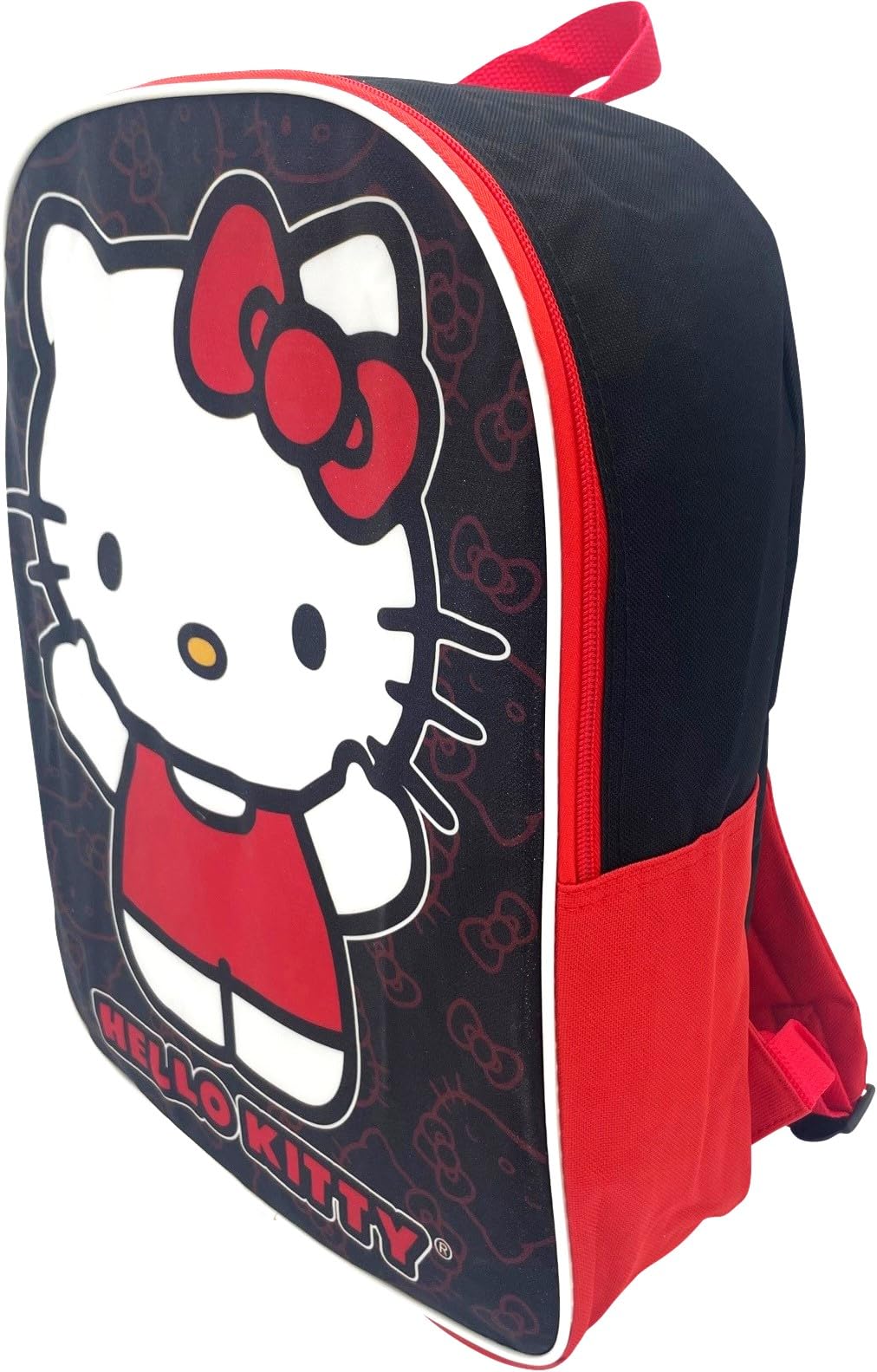 Fast Forward Hello Kitty Girl's 15" School Bag Backpack (Black-Red)