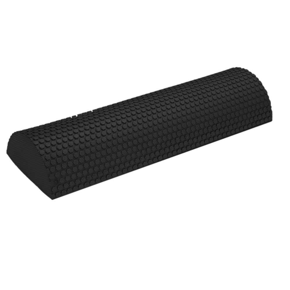 Foam Roller,30-45cm Muscle Massage Roller Half Round Fitness Roller Yoga Block Balance Pad Muscle Physical Restoration(30cm,Black)
