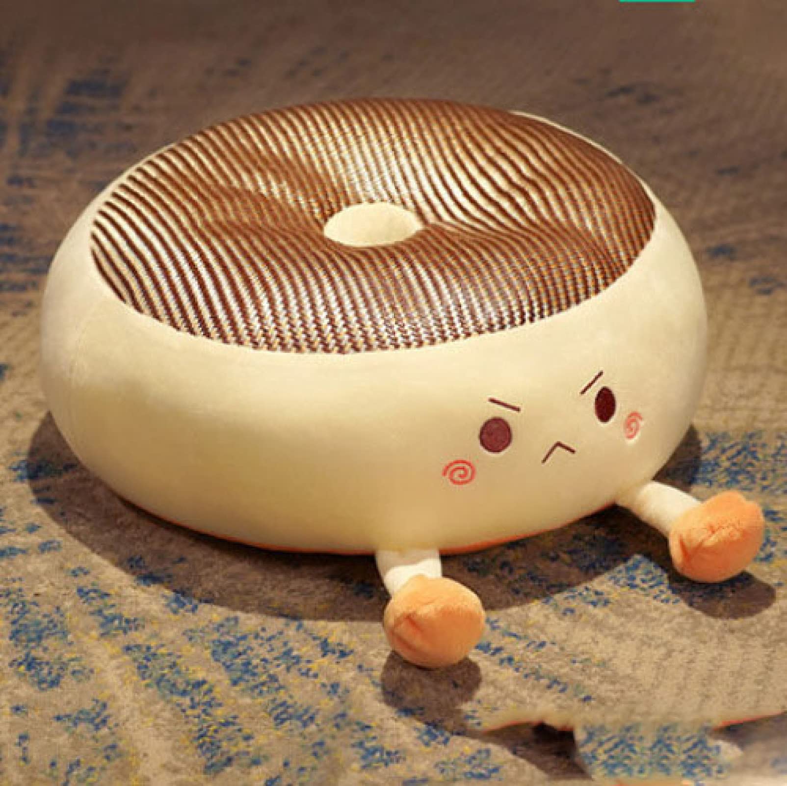GEORPE Chair Cushion Round Mat Cute Expression Seat Cushion Office Chair Futon Bay Window Floor Tatami Pillows Home Decor
