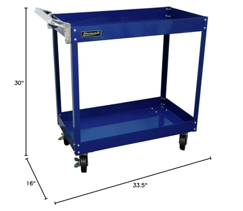 Homak Economy Utility Service Cart, Blue, 30 Inches