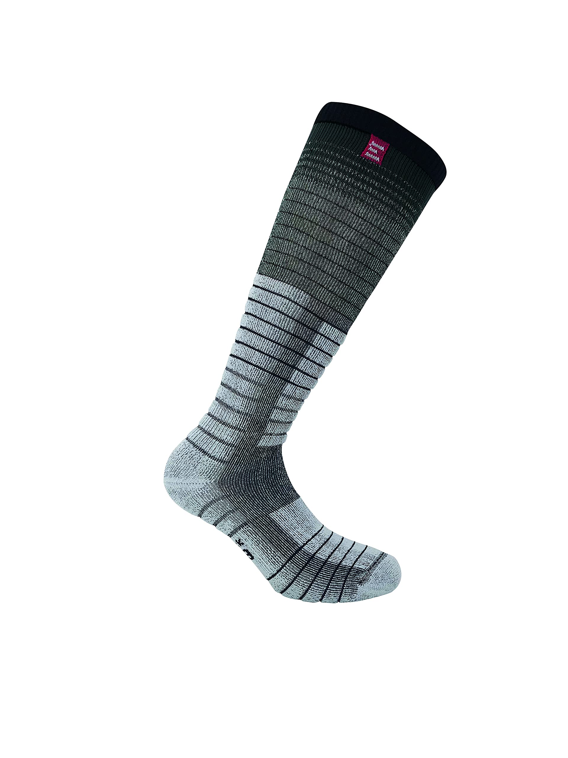 Eurosock Standard ECO Lite Weight Snow Board Socks, White/Black, MD (Men's Shoe 7-9 Women's Shoe 8-10)