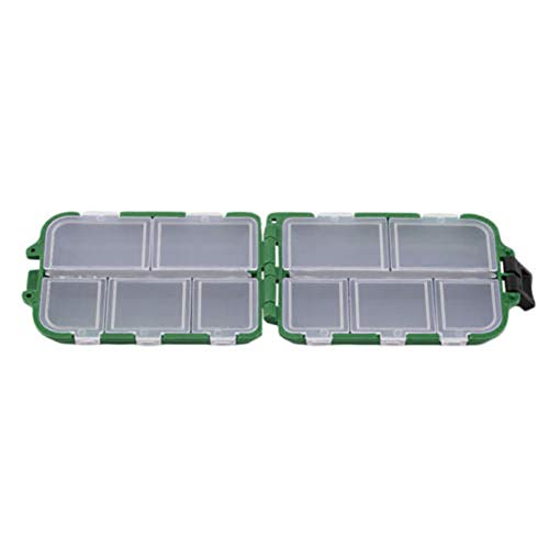 Ice Plate Waterproof Fishing Case Box Compartments With10 Storage Tackle Fishing