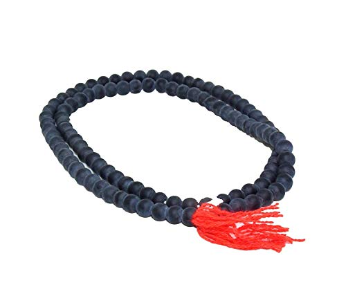 Shaligram Mala Unique and Rare Collection 8mm for Both Purpose One can Wear or for Worshipping 108 Real Shaligram Stones Beads