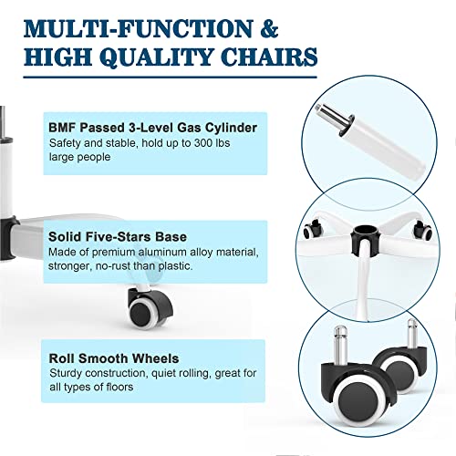 Mimoglad Office Chair, High Back Ergonomic Desk Chair with Adjustable Lumbar Support and Headrest, Swivel Task Chair with flip-up Armrests for Guitar Playing, 5 Years Warranty
