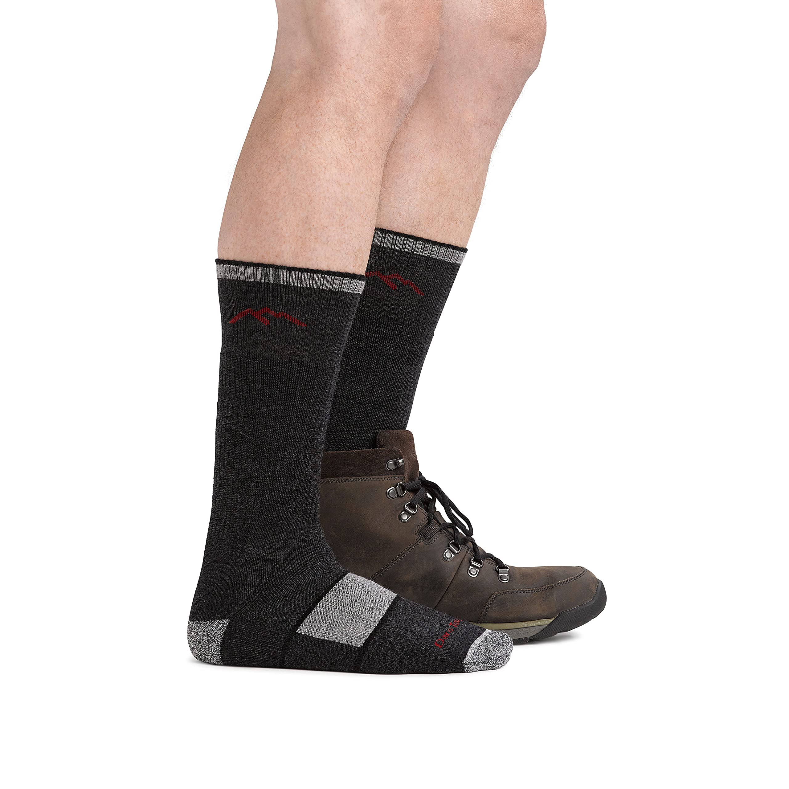 Darn Tough Men's Hiker Book Sock Full Cushion (Style 1405) Merino Wool, Black (X-Large 12.5-14.5) - 6 Pack