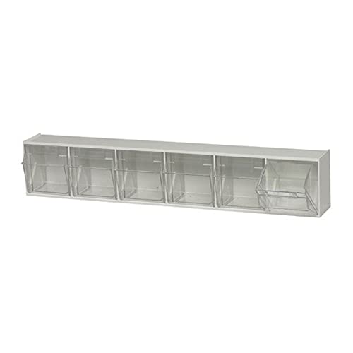 Quantum QTB306 Clear 3-5/8-Inch by 23-5/8-Inch by 4-1/2-Inch Tip Out Bin System, White