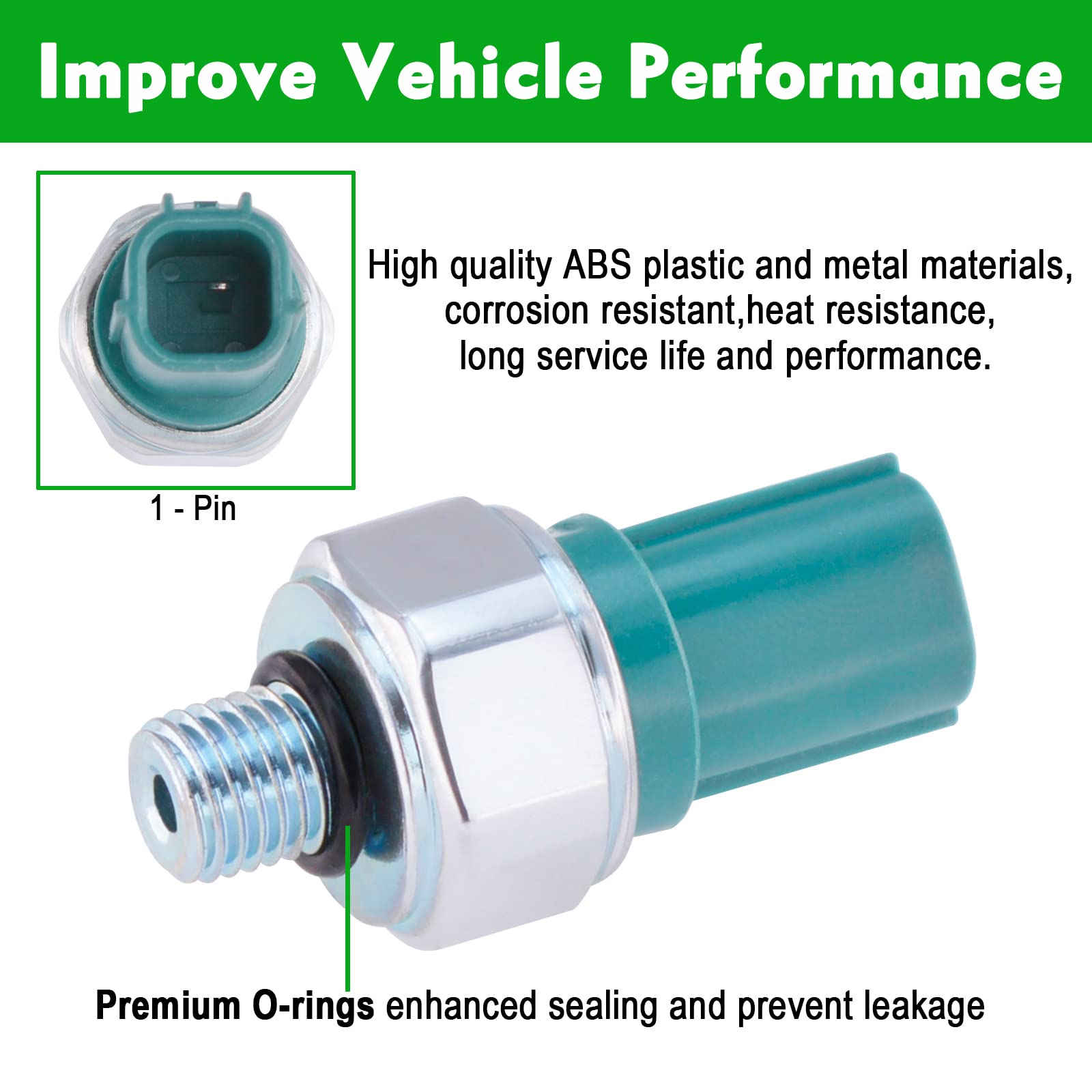 Engine Dancer Transmission Oil Pressure Switch 2ND/3RD Replaces 28600-RCL-004 Compatible with 2003-2011 Honda and 2003-2006 Acura - Accord CR-V Element RSX TSX