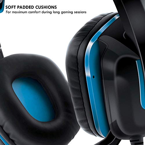 dreamGEAR GRX-440 Wired Headset for Nintendo Switch Lite/Switch/PS4/Xbox One/PC - Black/Blue (DGPS4-6447)