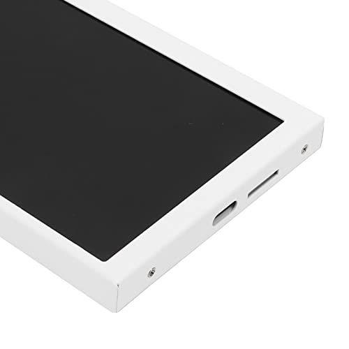 IPS Secondary Screen, ABS Eye Protection Simple Connection Multi Theme USB Monitor 360 Degree Rotation Brightness Stepless Adjustment for Mini Chassis(White)