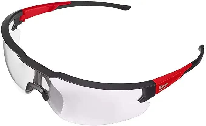 Milwaukee Anti-Fog Safety Glasses Clear Lens Black/Red Frame 2 pc. - Case of 2