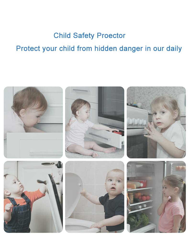 Yyinone 10pcs Baby Safety Strap Locks for Cabinets, Drawers, Fridge, Dishwasher, Toilet Seat, Closet, Oven,Trash Can, Adhesive No Drilling Child Proofing Safety Locks