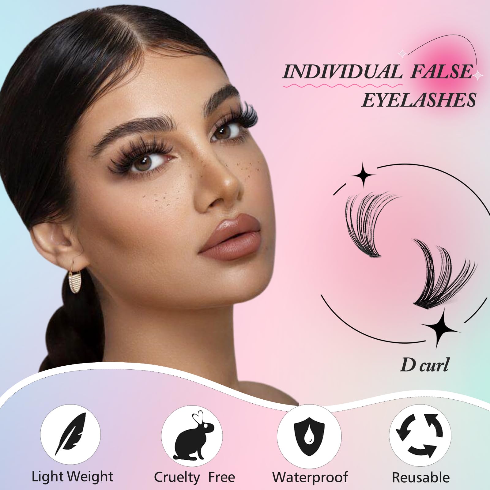 Magnetic Eyelashes with Eyeliner Kit 7 Pairs, 3D Wispy Cat Eye Lashes Natural Look, 7 Styles Fluffy False Eyelashes Pack, by Kmilro