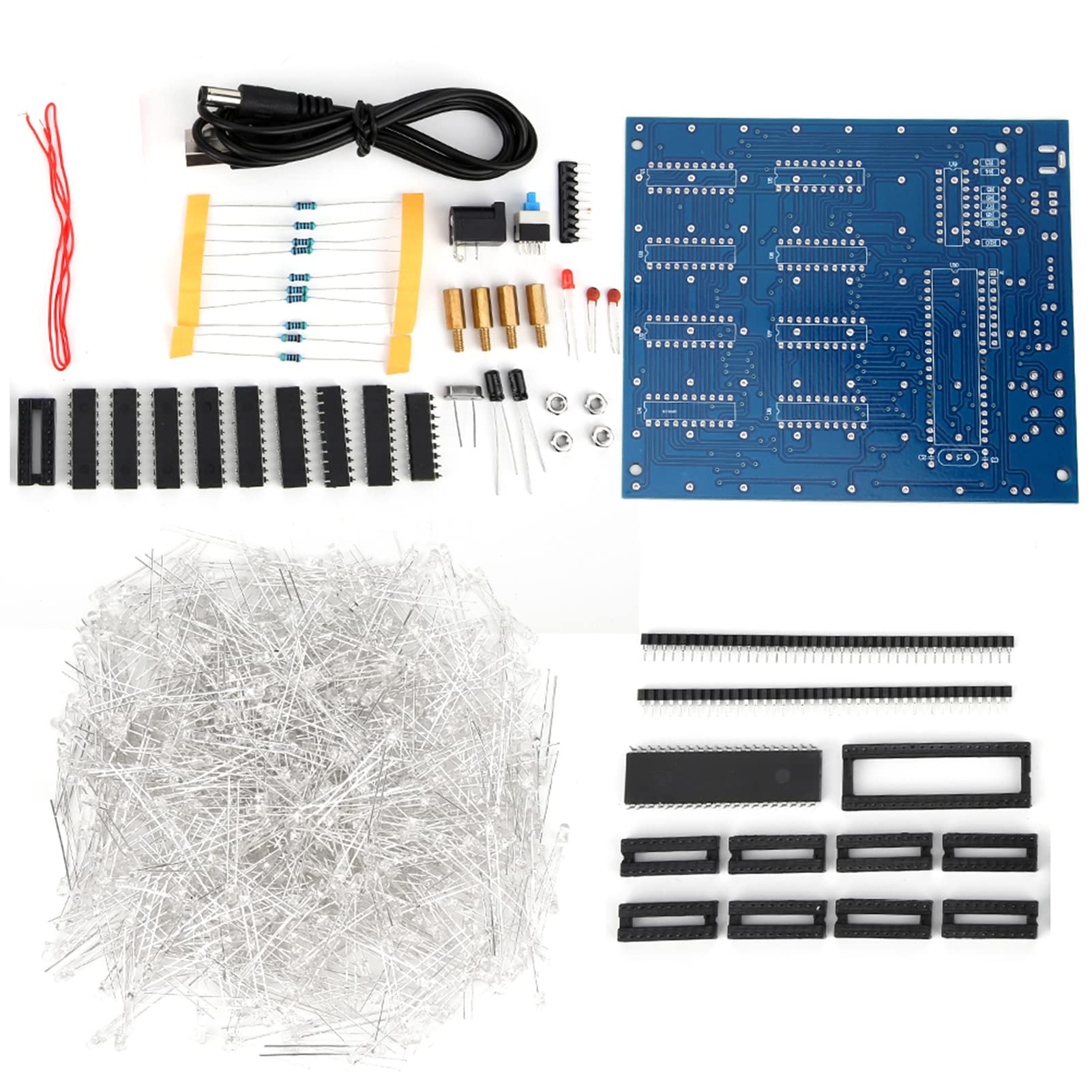 Honio Printed Circuit Board Kit, DIY PCB Prototype Board Kit, Practical Professional Impedance 4.5-5.5V Power Supply for 8 x 8 x 8CM Cubes