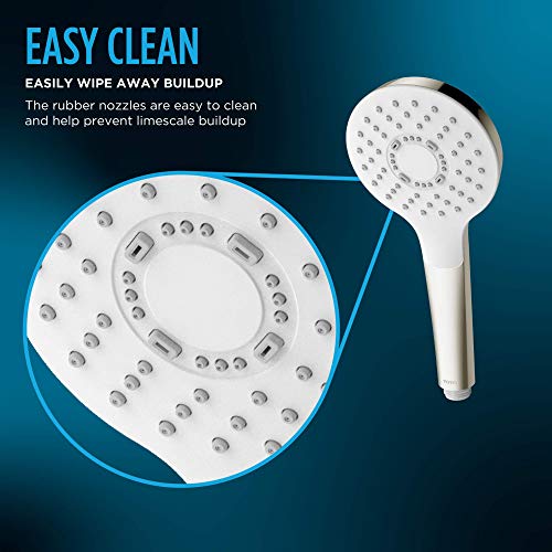 TOTO TBW01009U4#PN G Series Round Single Spray 4 Inch 1.75 Gpm Handshower with Comfort Wave Technology, Polished Nickel Showerheads
