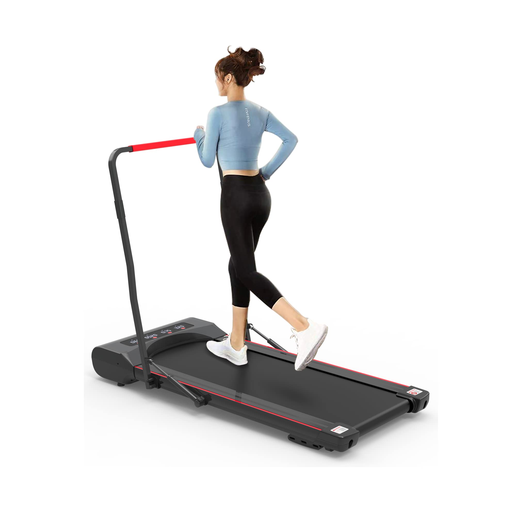 Folding Treadmill with Remote Control and Handlebar Foldable, Under Desk Portable Treadmills with LED Display, 2.5HP Walking Jogging Machine Walking for Home, Apartment, Office