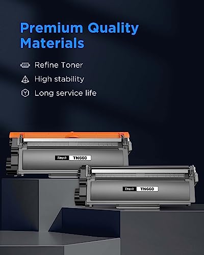 Timink TN660 Compatible Toner Cartridge Replacement for Brother TN660 TN-660 TN 660 TN630, Compatible with HL-L2300D HL-L2380DW HL-L2320D DCP-L2540DW MFC-L2700DW MFC-L2685DW Printer (2 Black Toner)