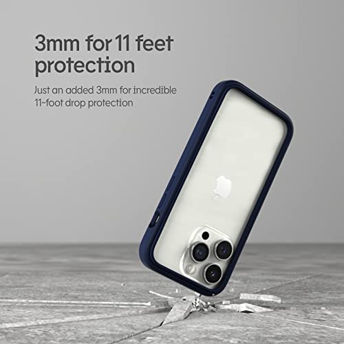 RhinoShield Bumper Case Compatible with [iPhone 14 Pro Max] | CrashGuard NX - Shock Absorbent Slim Design Protective Cover 3.5M / 11ft Drop Protection - Black