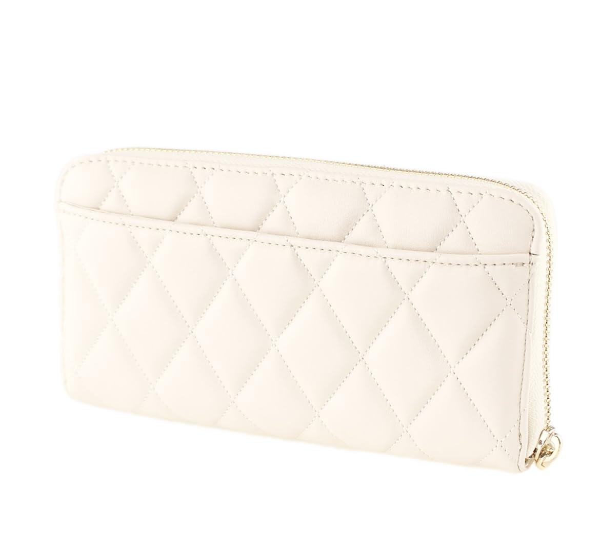 Kate Spade Carey Quilted Leather Large Continential Wallet (Parchment)