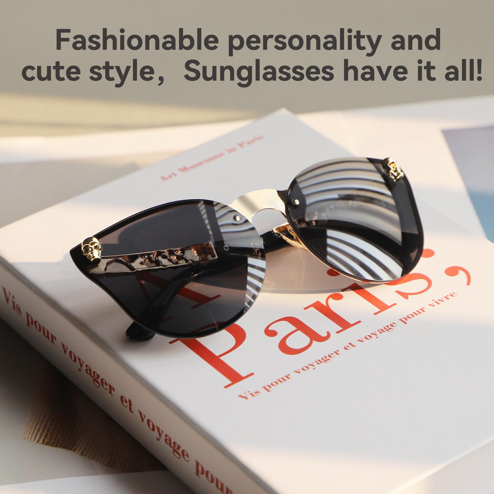 Dollger Skull Sunglasses Women Cat Eye Sunglasses Gothic Style UV Production