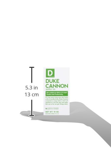 Duke Cannon Men’s Big American Brick Bar Soap - Smells like Productivity, White, Cool Mint & Peppermint Oil, 10 Ounce