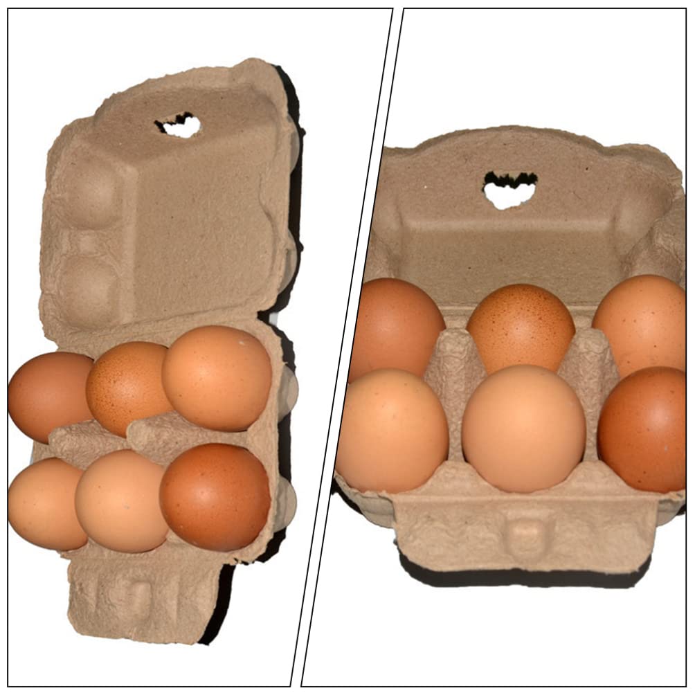 Happyyami 20pcs Egg Cartons Egg Tray Holder 6 Count Eggs Keeper Egg Bulk Container for Family Farm Market Camping Picnic Travel