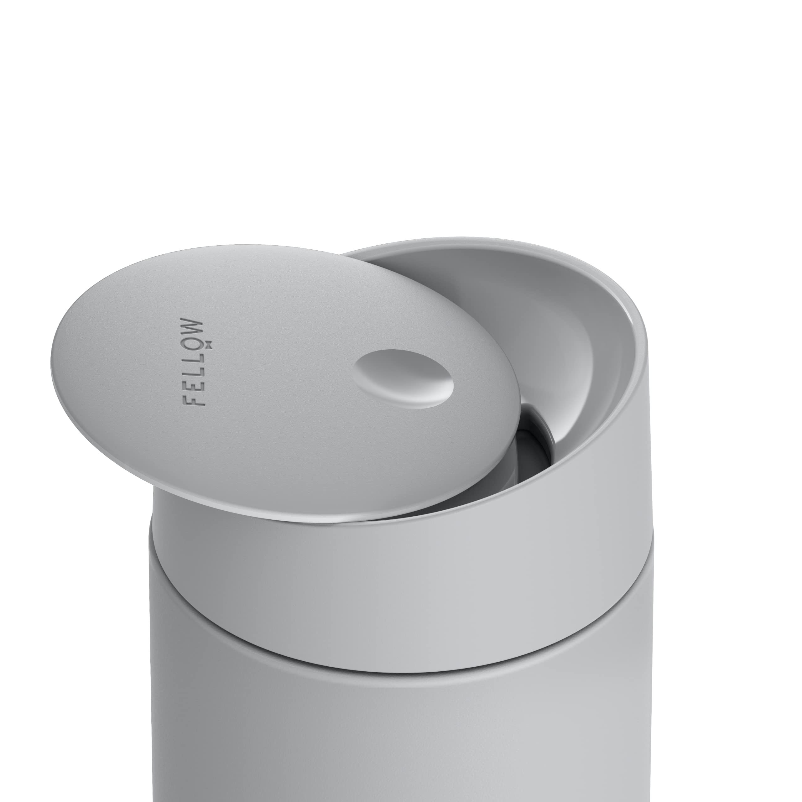Fellow 12 oz Carter Slide Travel Coffee Mug with Slide-Lock lid - Leak Proof To-Go Coffee Tumbler with Ceramic Interior and Vacuum-Insulated Stainless Steel - Coffee Cups - Matte Grey