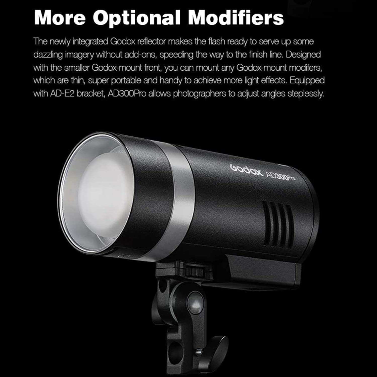 GODOX AD300 Pro Godox AD300Pro Godox Flash for Canon Sony Nikon Fuji Olympus Panasonic Camera,TTL 2.4G HSS 1 / 8000s Outdoor Strobe with 2600mAh Lithium Battery,320 Full Power Flashes
