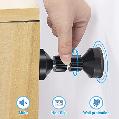 Qbily Adjustable Bed Headboard Stoppers 2 Pack - No Punching Required Headboard Stoppers for Wall Bed Stoppers for Headboard Shockproof Tool, Black (1.65β~ 3.55β)