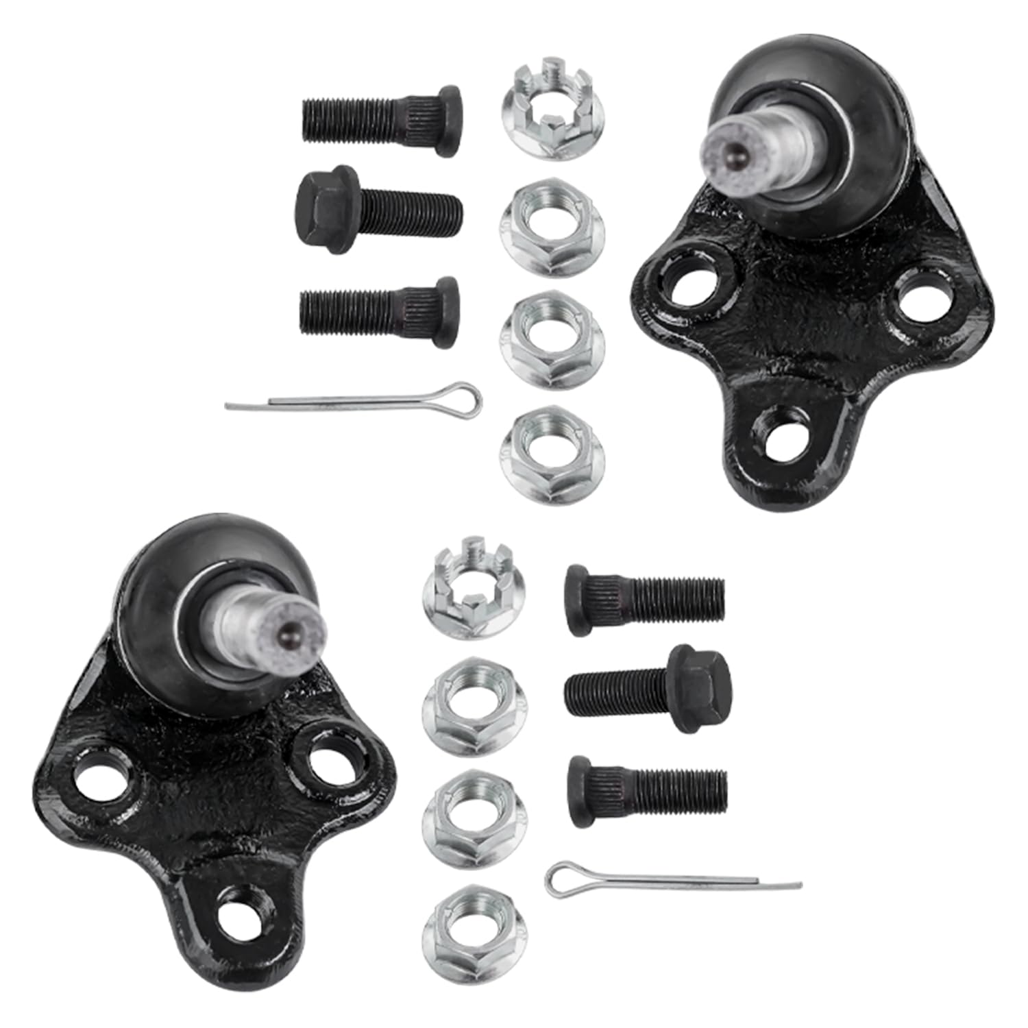 Detroit Axle - Front End 12pc Suspension Kit for Toyota Corolla Chevrolet Geo Prizm, 2 Lower Control Arms 2 Ball Joints 4 Inner & Outer Tie Rods 2 Boots 2 Sway Bars Replacement