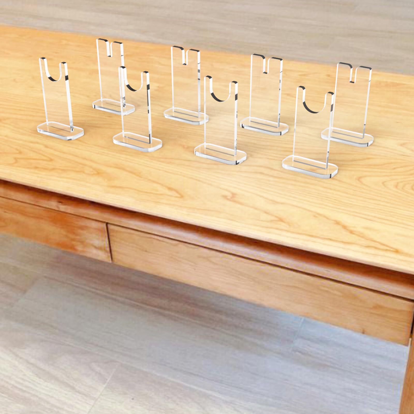 LITAITAI 4Pcs Knife Display Stand ,Acrylic Knife Holder Collector ,Knives Extendable blade holder, Single Knife Holder for Home Decor (clear bottom)