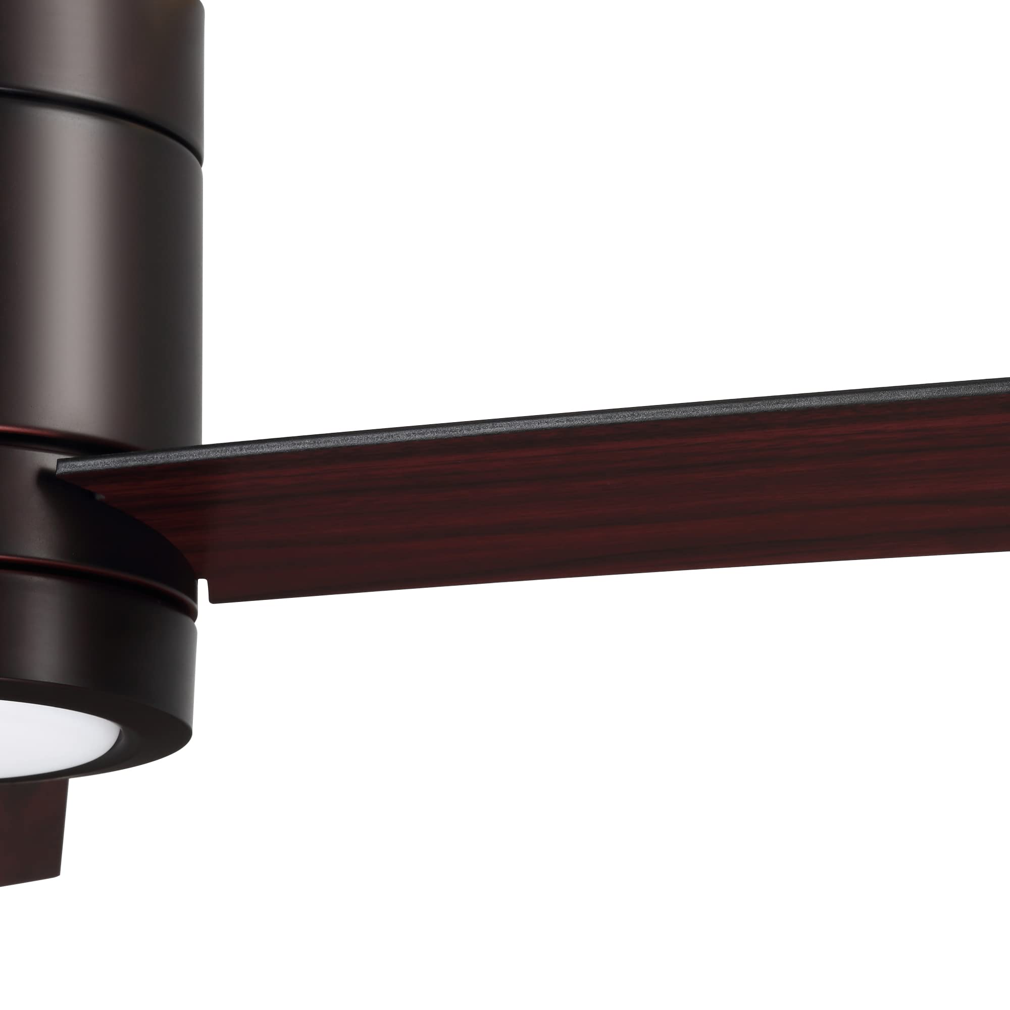 HOMCOM 44'' Mount Ceiling Fan with Light, Modern Indoor LED Lighting Fan with 3 Dual Finish Blades, Remote Control, for Bedroom, Living Room, Brown