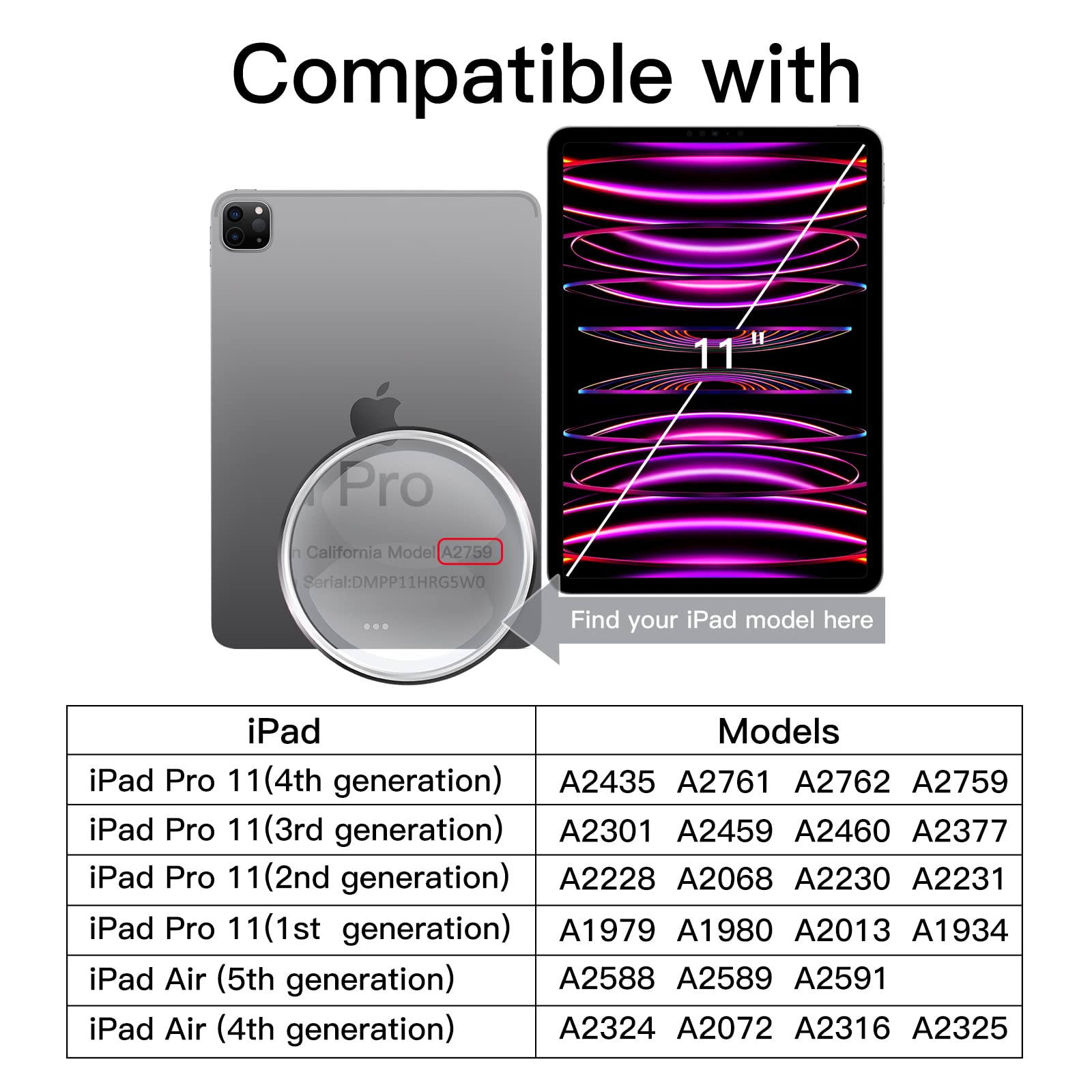 JETech Privacy Screen Protector for iPad Air 5/4 10.9-Inch (2022/2020, 5th/4th Generation) and iPad Pro 11-Inch (2022/2021/2020/2018 Model), Anti-Spy Tempered Glass Film, 1 Pack