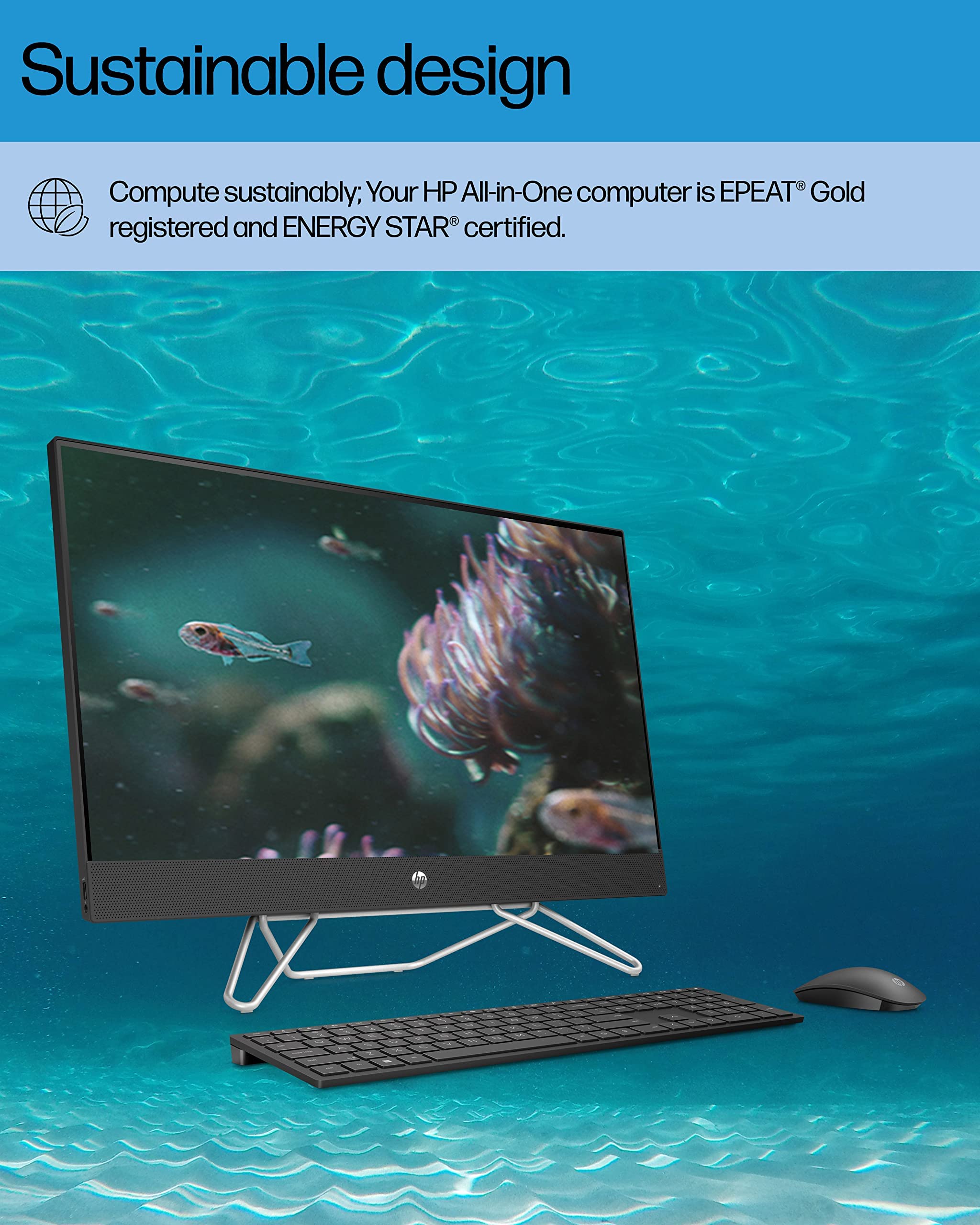 HP 2023 Newest All-in-One Bundle PC, 27 Inch FHD Micro-Edge Display, 12th Generation Intel Core i7-1255U, Intel Iris Xe Graphics, 12GB RAM, 256GB SSD, Windows 11 Pro, Wi-Fi, Bundle with JAWFOAL