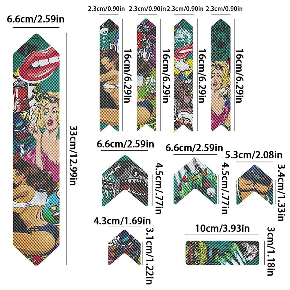 ENLEE Bike Frame Protection, Bike Frame Protector, Bike Stickers for Frame Protection, Frame Guard Protector Sticker Decals Film Anti-Scratch Stickers Anti Dust Waterproof Sticker