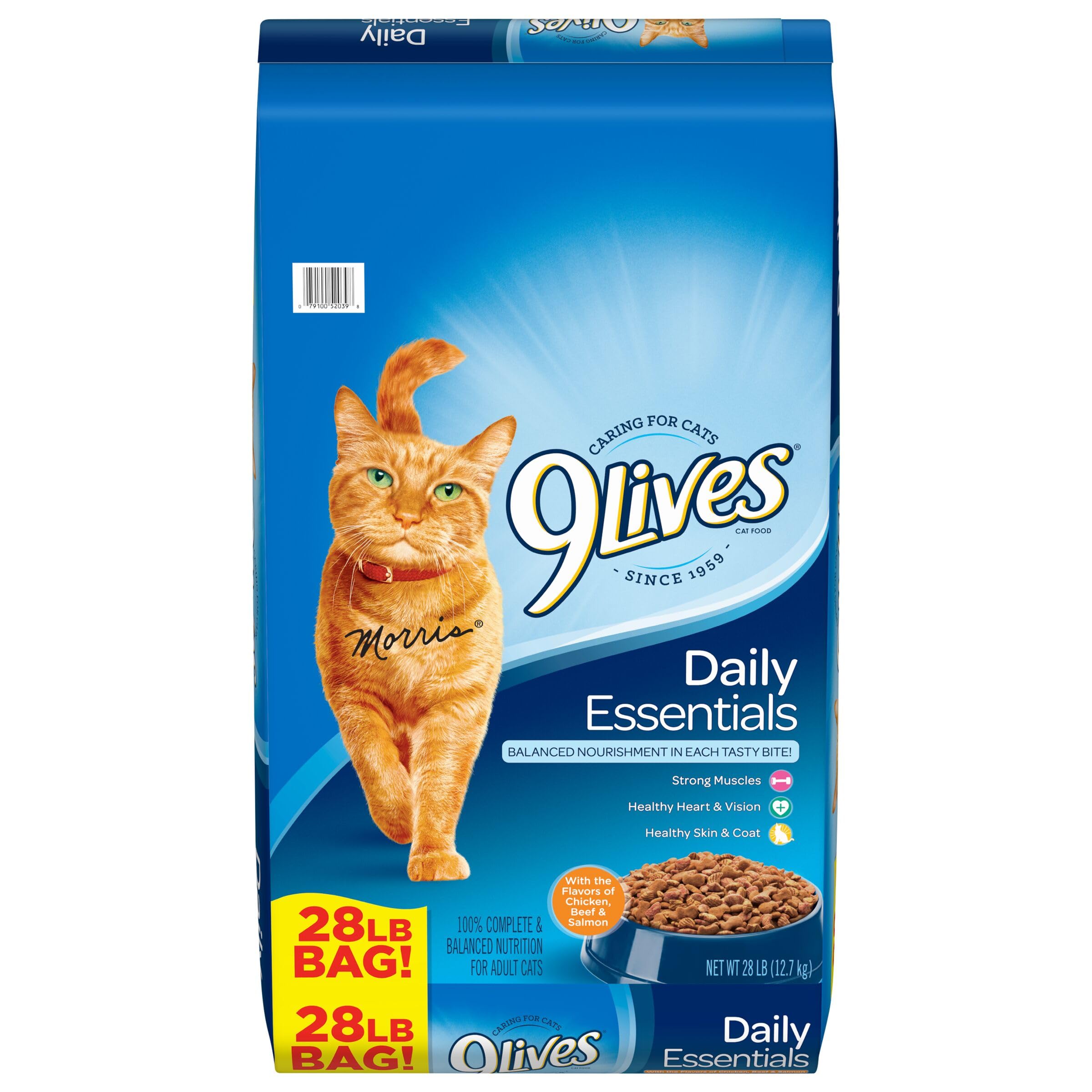 Nutrish 9Lives Daily Essentials Dry Cat Food, 28 Pound Bag