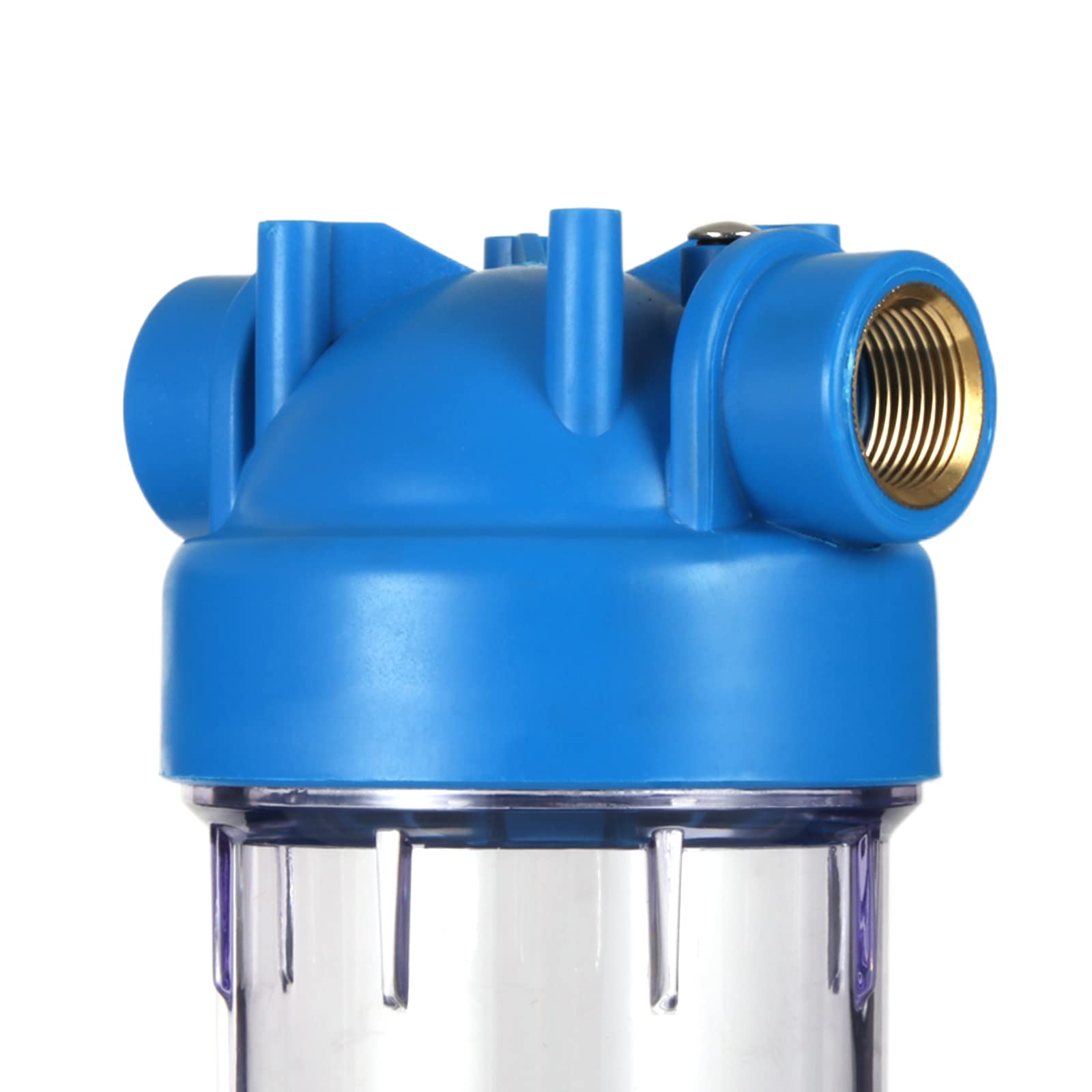 Geekpure 10-Inch Whole House Clear Water Filter Housing - 3/4"NPT Brass Port-Fit for 2.5" x 10" Filters (1)