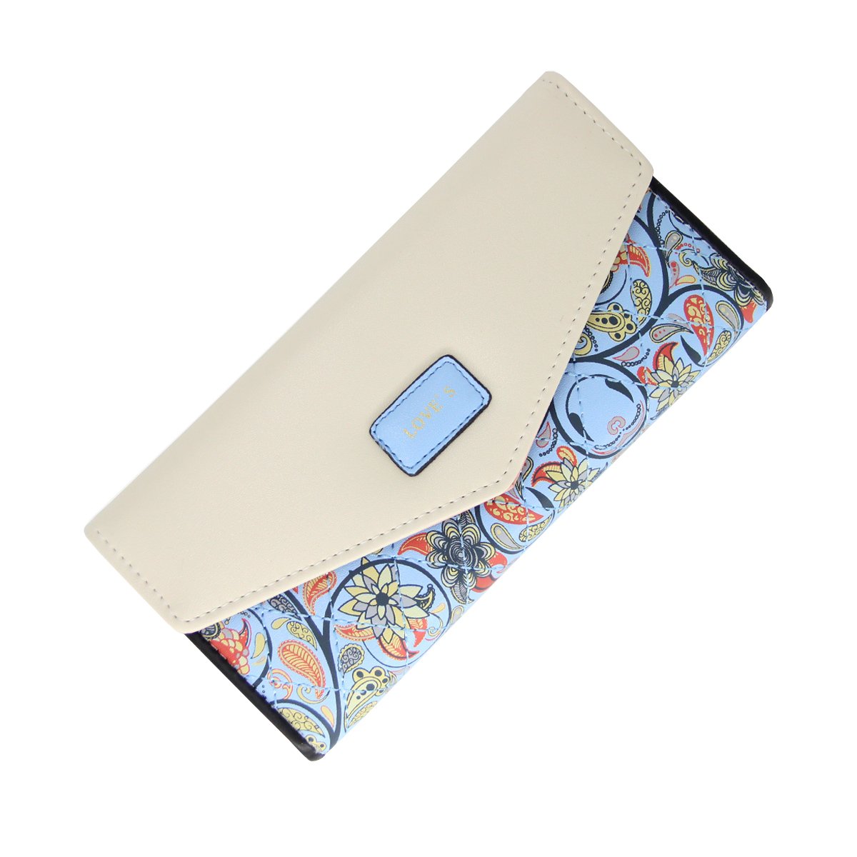 Womens Leather Wallet Purse Handbag Floral Money Clips Credit Card Case Holder