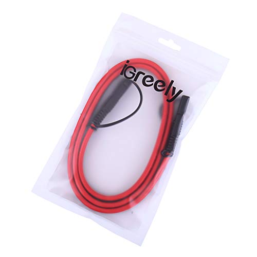 iGreely SAE Extension Cable 12AWG SAE Power Automotive Extension Cable SAE to SAE Quick Disconnect Wire Harness SAE Connector for Solar Panel Battery Cars Tractor 12 AWG (3.3Ft)