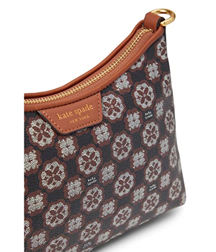 Kate Spade New York Spade Flower Monogram Coated Canvas Top Zip Crossbody Black Multi One Size