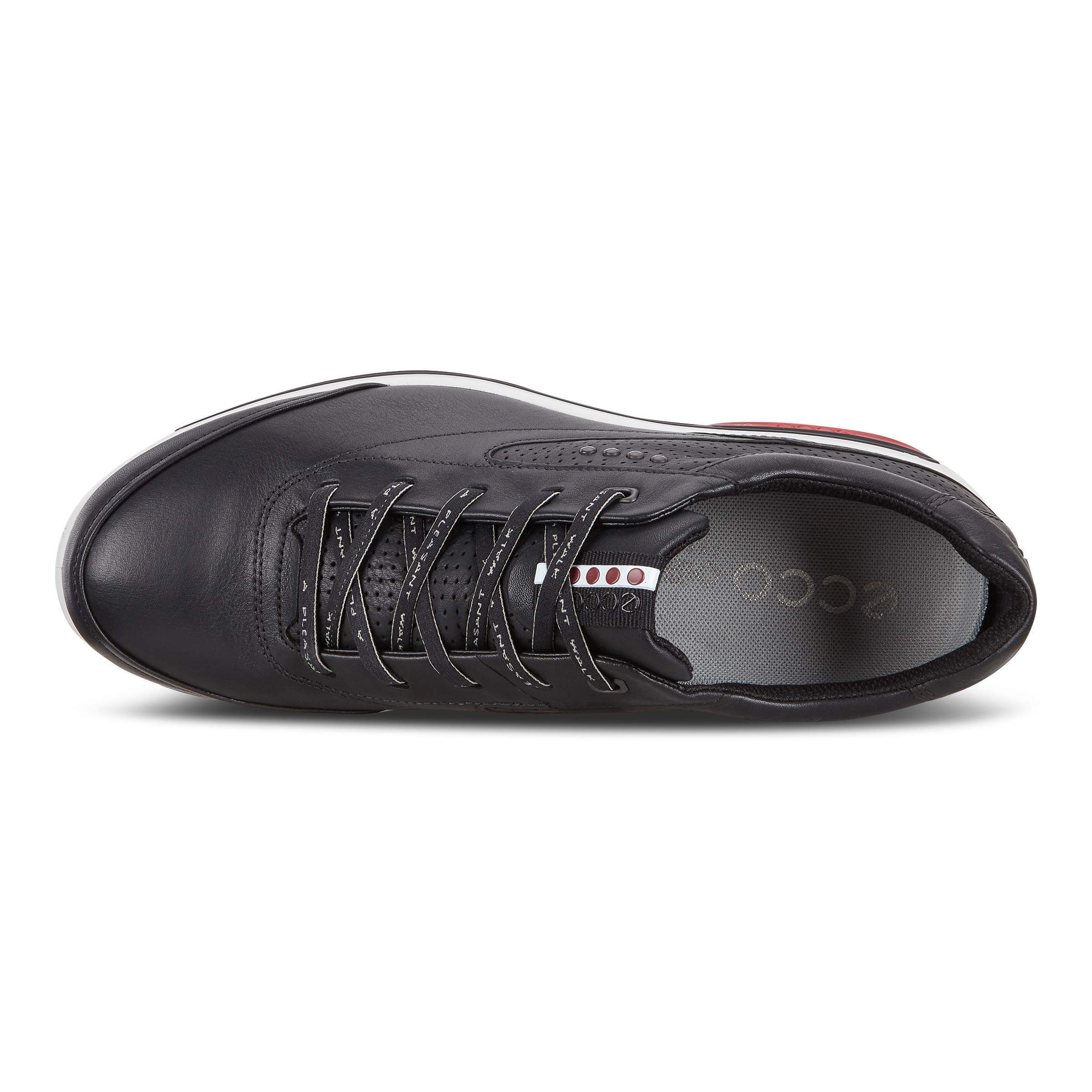 ECCO Men's Cool Pro Gore-TEX Golf Shoe, Black/Brick, 9-9.5