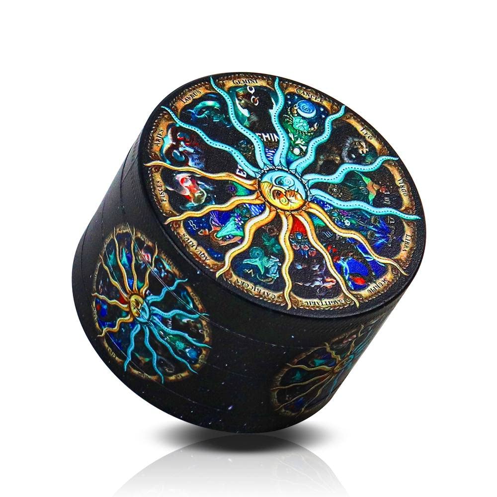 Grinder 2.5 inch Aesthetic Moon, Tree of Life Grinder (Gold)